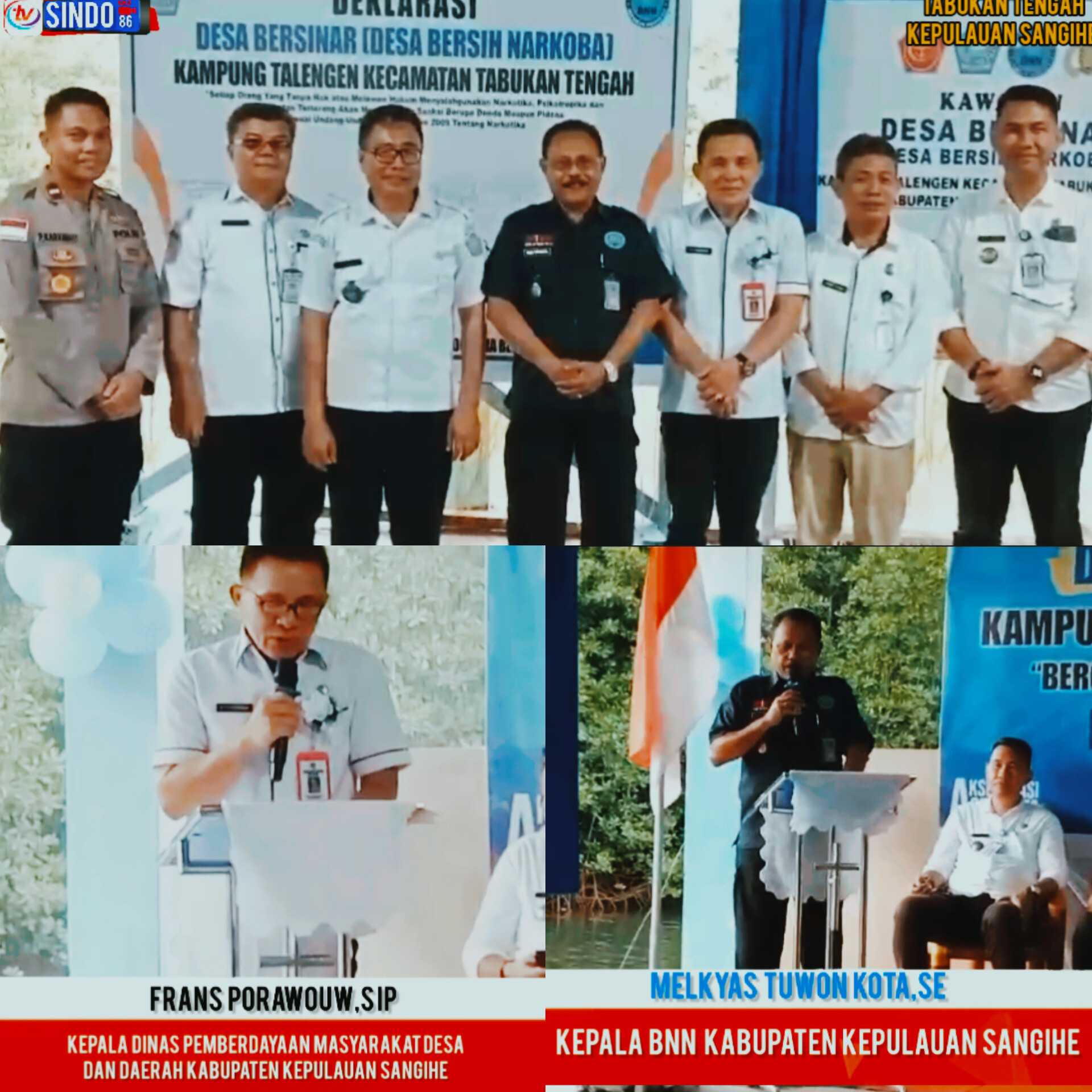 Badan Narkotika Nasional Kabupaten Kepulauan Sangihe Melaksanakan Pencanangan Desa Bersih ...